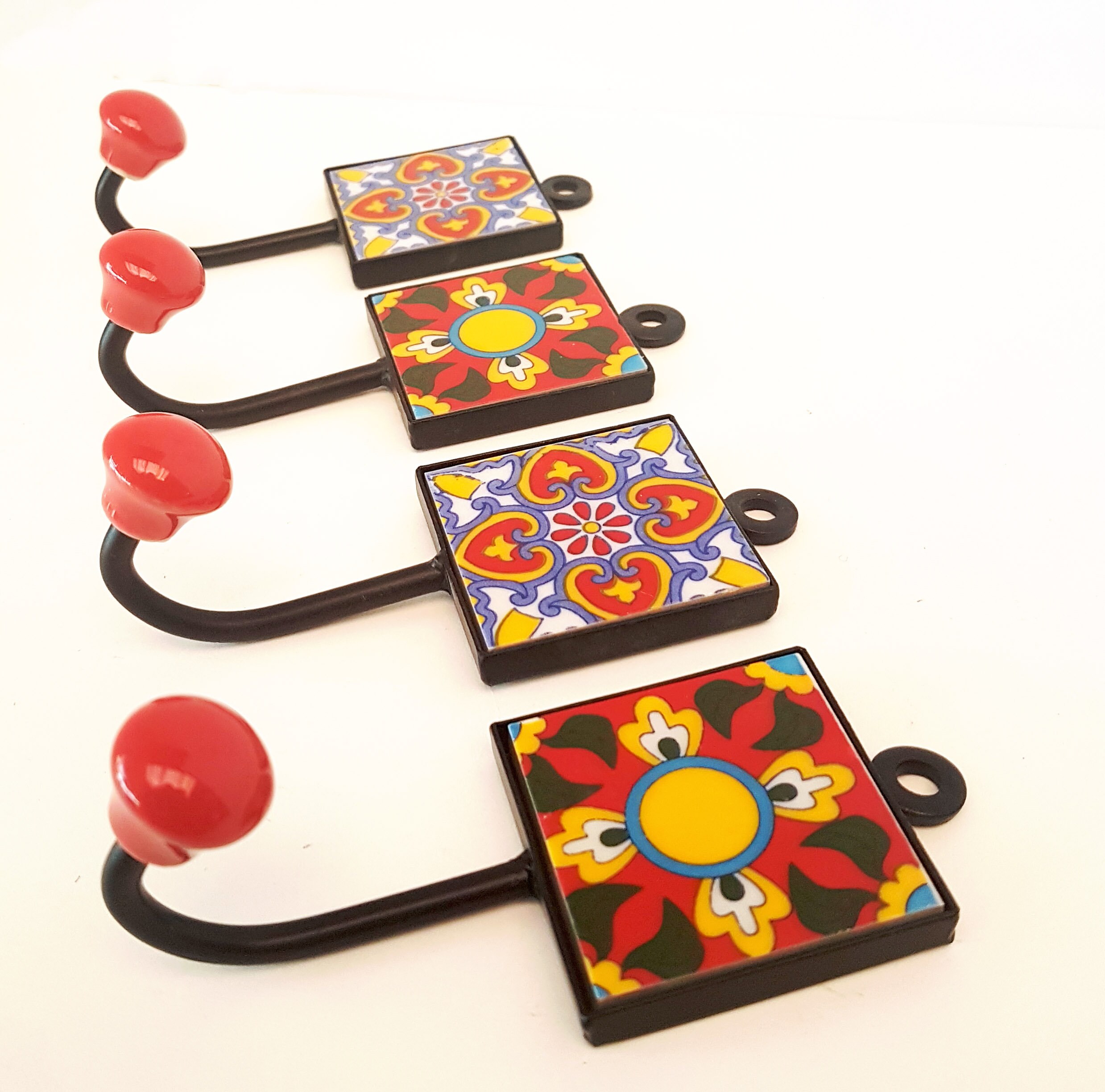 4 Ceramic Tile Wall Hooks Coat Hooks Cup Hooks-towel Hooks. - Etsy