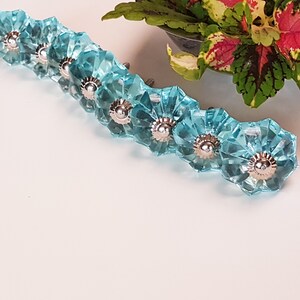 Turquoise and Silver Furniture Hardware - Etsy