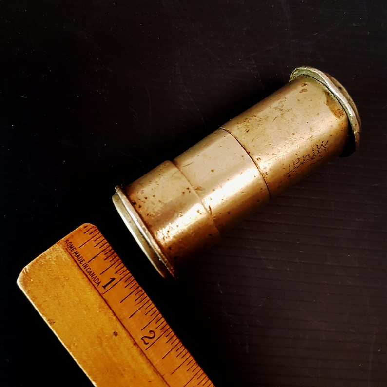 Antique Bronze Opium Container. Cylinder Shape With 2 Compartments ...