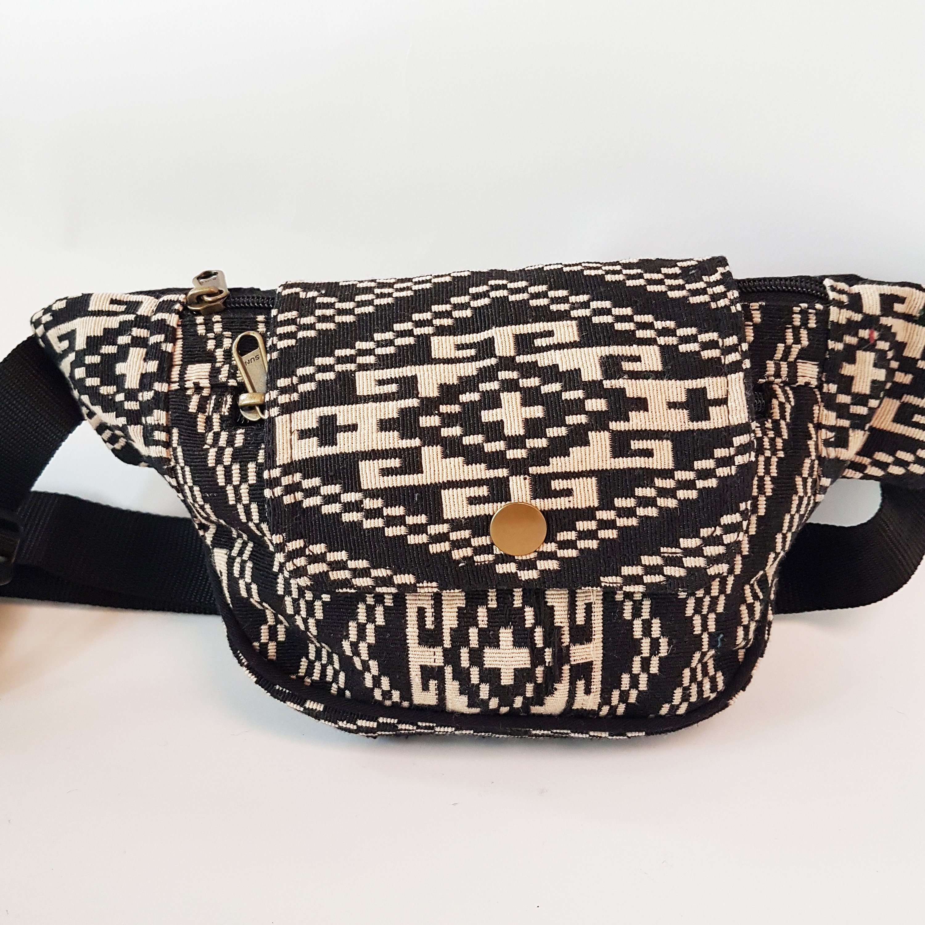 Unisex Fanny Pack Bum Bag . Waterproof Lining. Snap Flap Hides Front ...