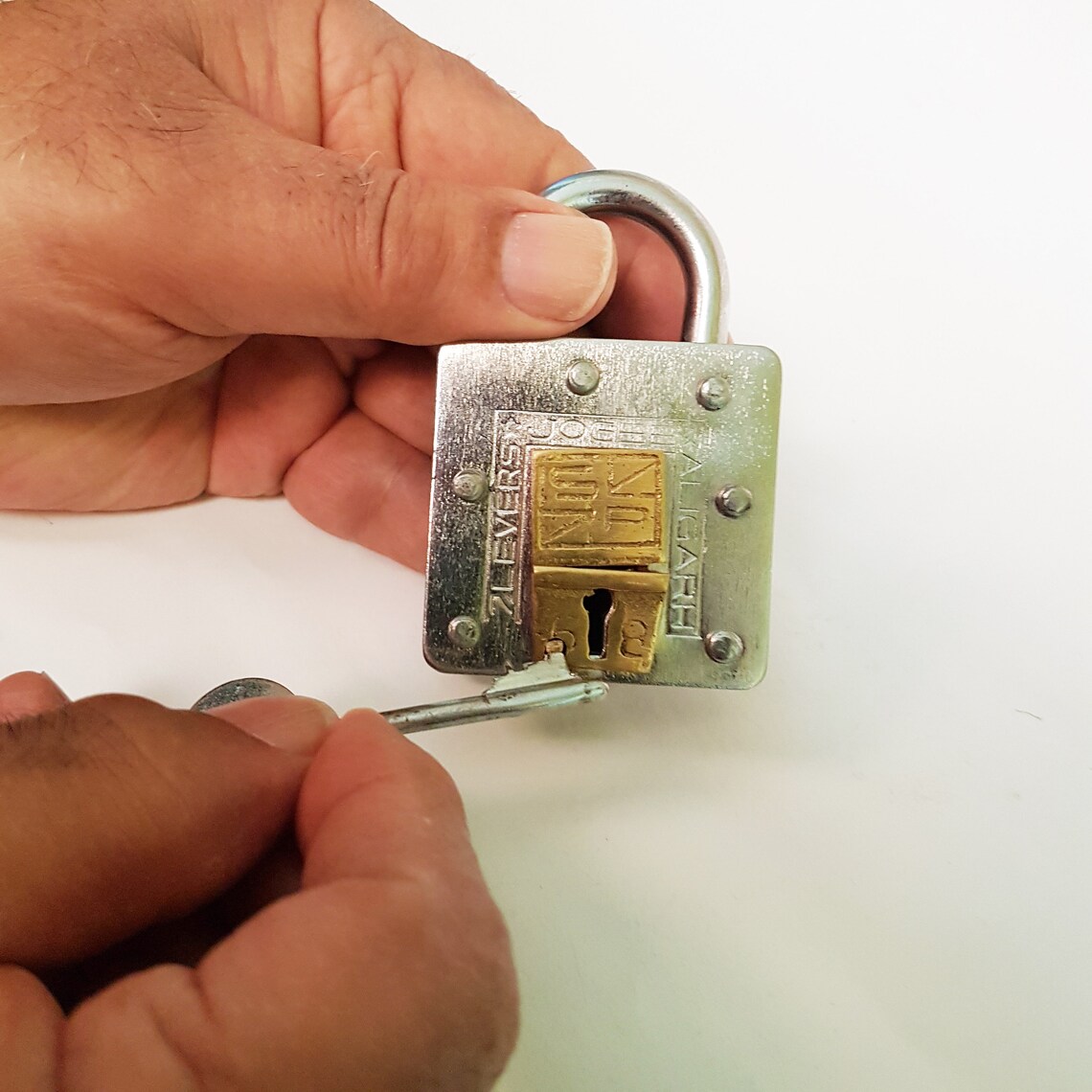 Pad Lock Antique 2 Key Puzzle Lock. Functional Pad Lock With | Etsy