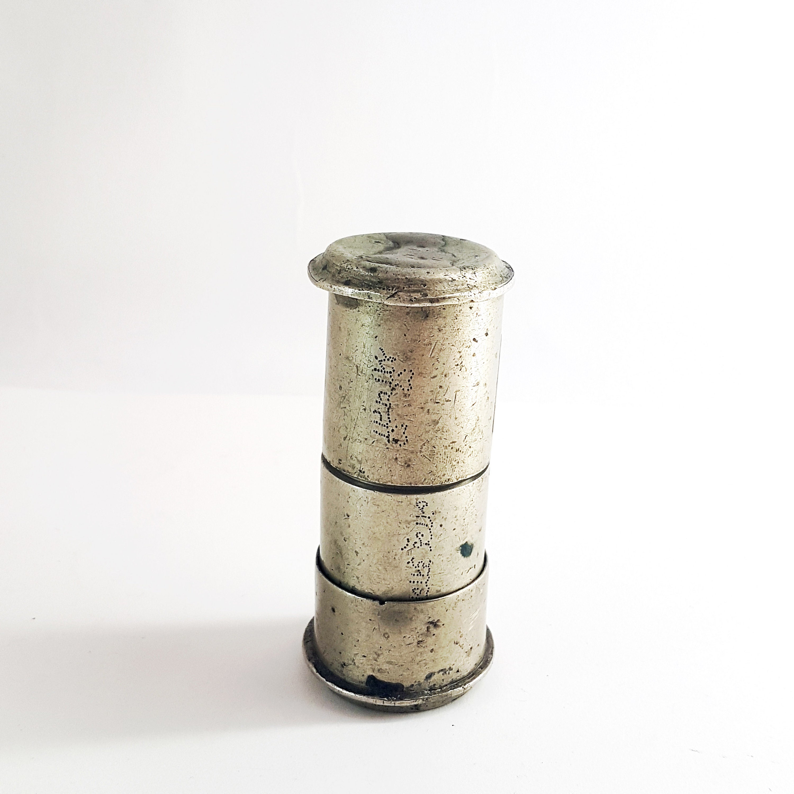 Antique Bronze Opium Container. Cylinder Shape With 2 Compartments ...