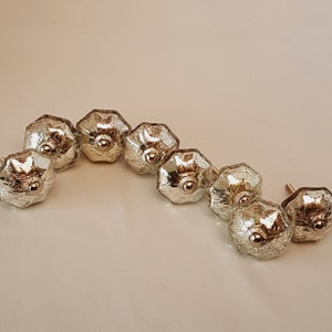Set of 8 Mercury Glass Cabinet Knob Drawer Pulls. Bygone Era Bohemian ...