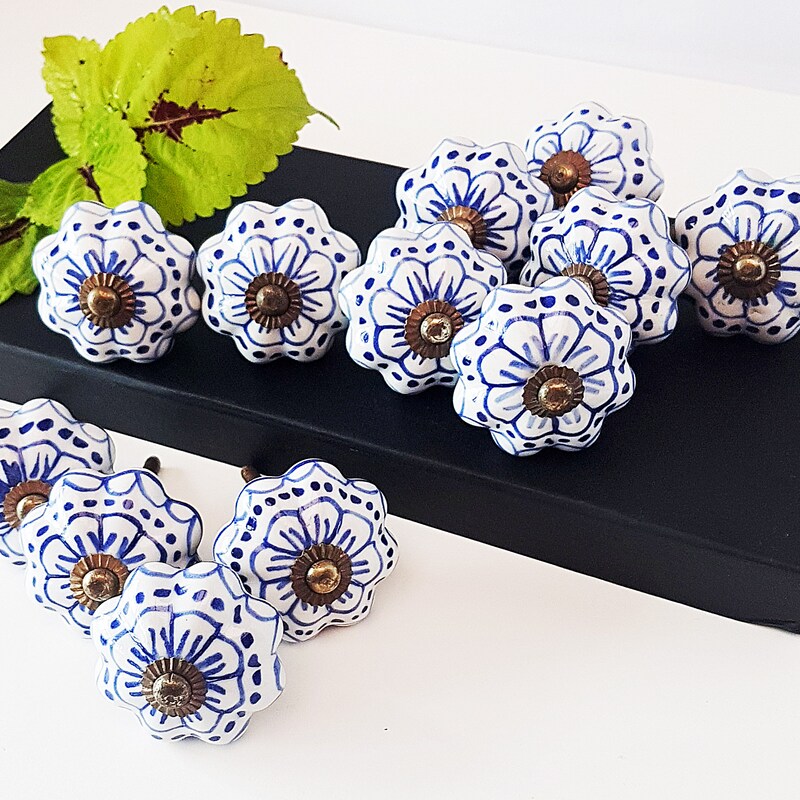 Blue Cabinet Knobs - Etsy