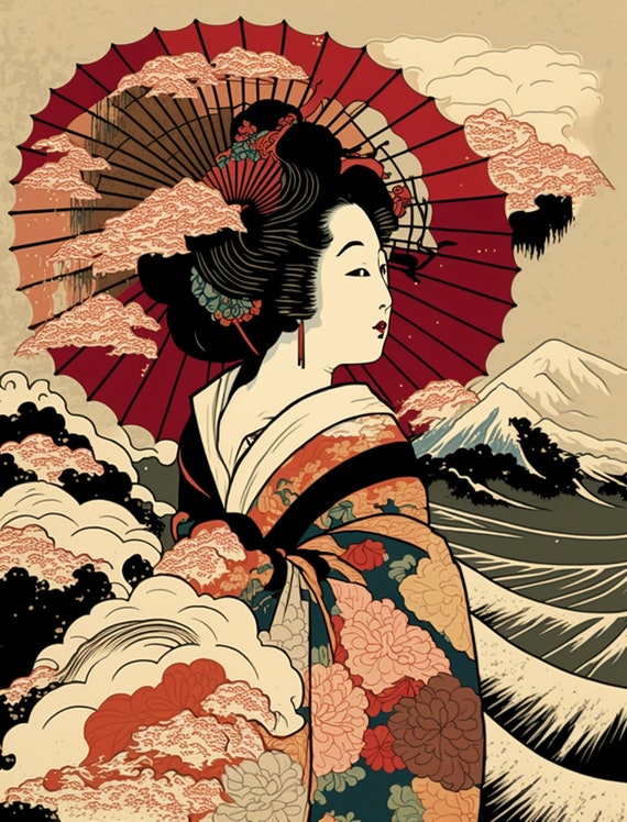 Ancient Japanese Geisha Art