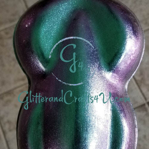 Purple-teal Duo Ghost Metallic Shimmering Handmade | Etsy
