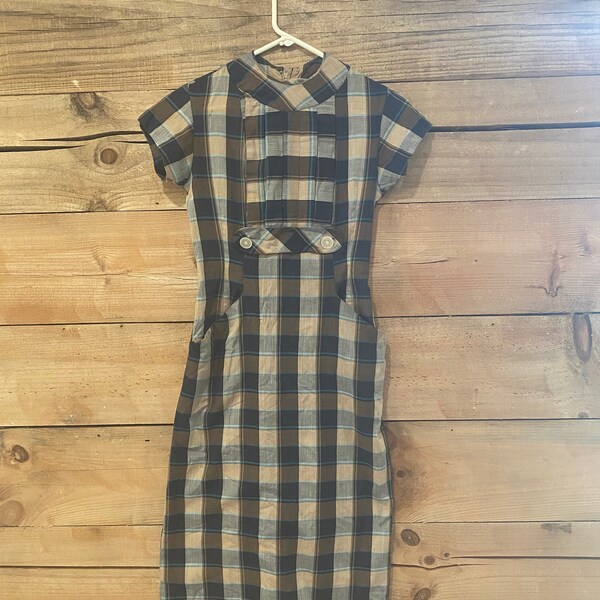 Plaid Maxi Dress - Etsy