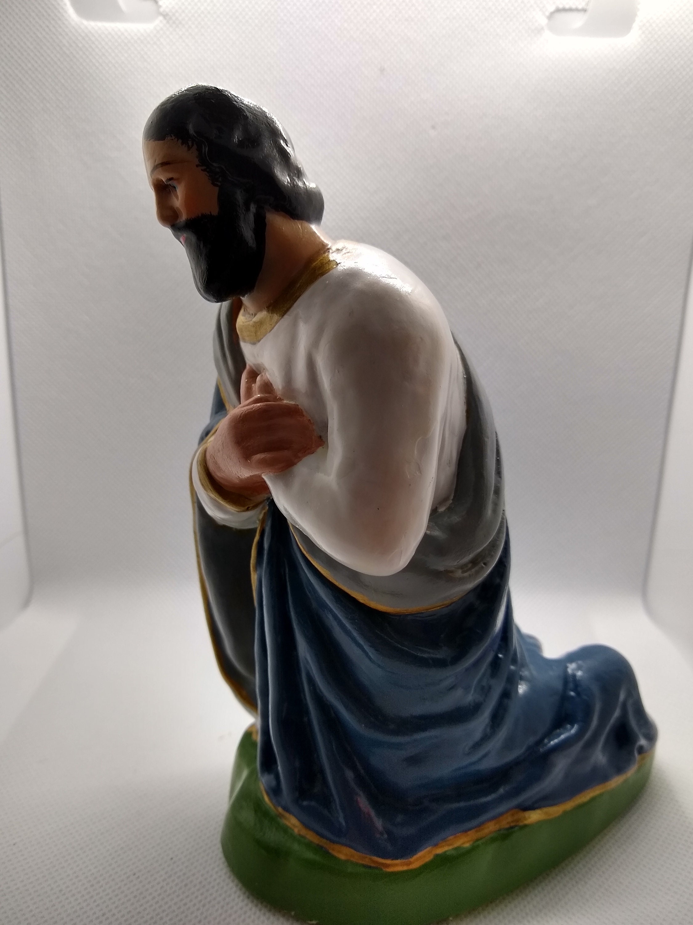 Vintage Nativity Set Mary Jesus and Joseph Repainted Large 3 Pc Set - Etsy