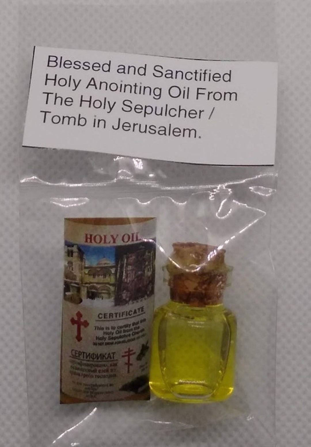 Holy Anointing Oil From Jerusalem Miniature Glass Bottle - Etsy