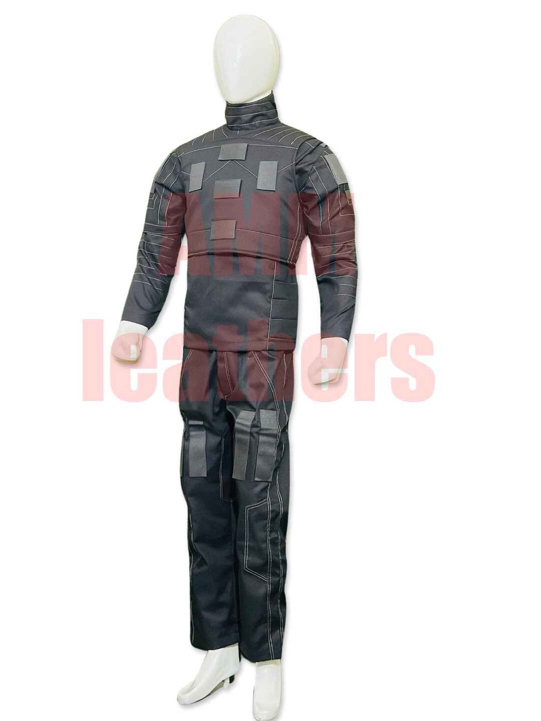 Custom Black Mandalorian Style Suit and Vest | Premium Custimize ...