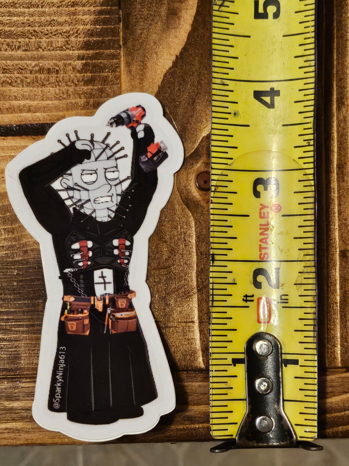 Killer Horror Screw Head Construction Electrician Halloween Sticker ...