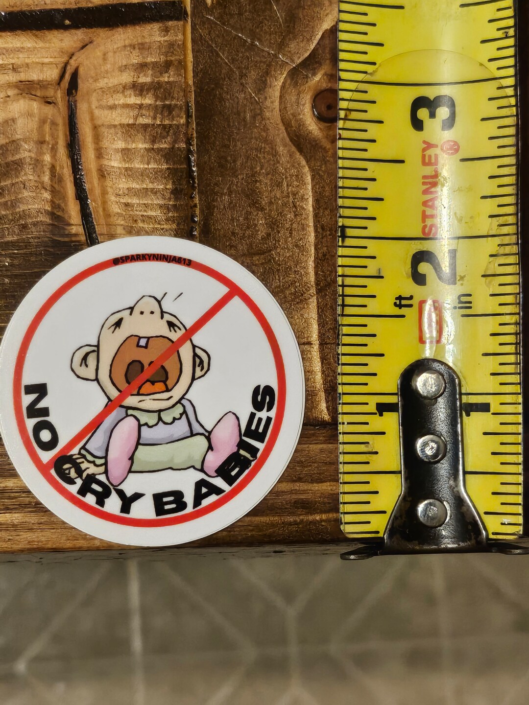 No Cry Babies Circle Hardhat Tool Box Sticker - Etsy