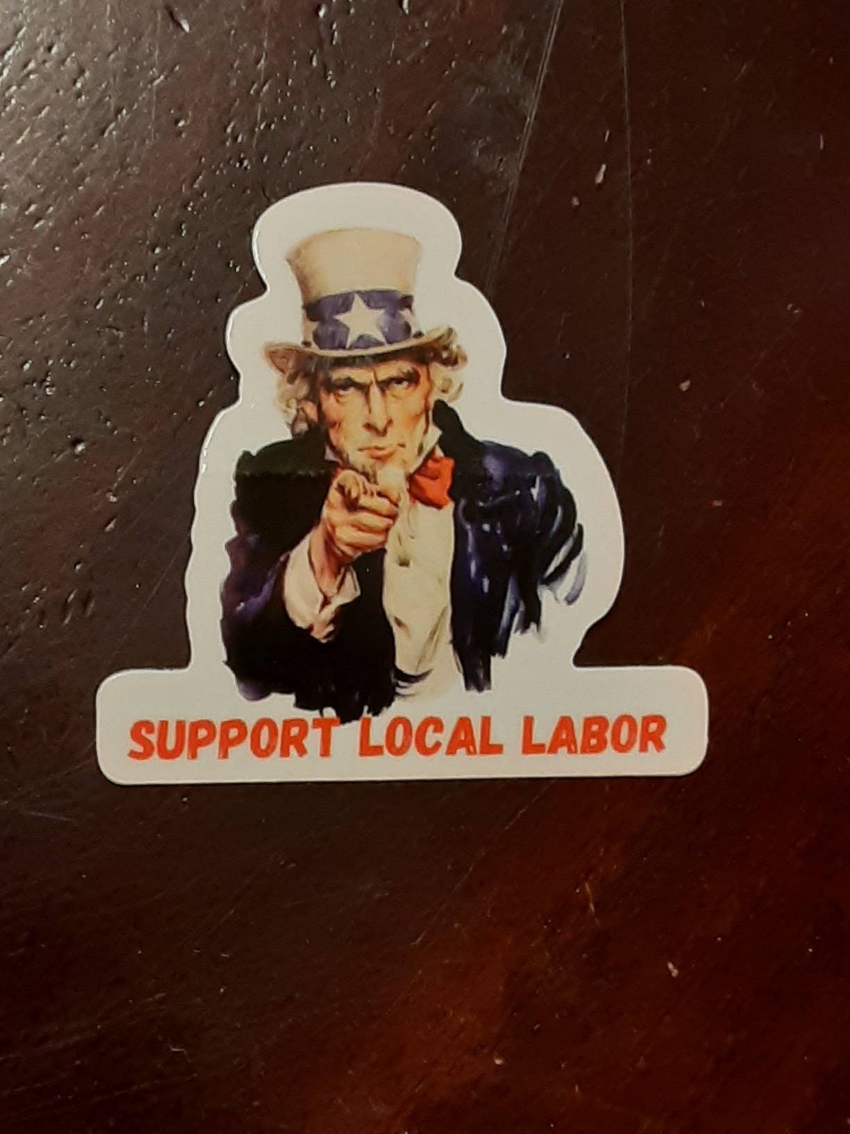 Uncle Sam Support Local Labor Construction Hardhat Sticker - Etsy Denmark