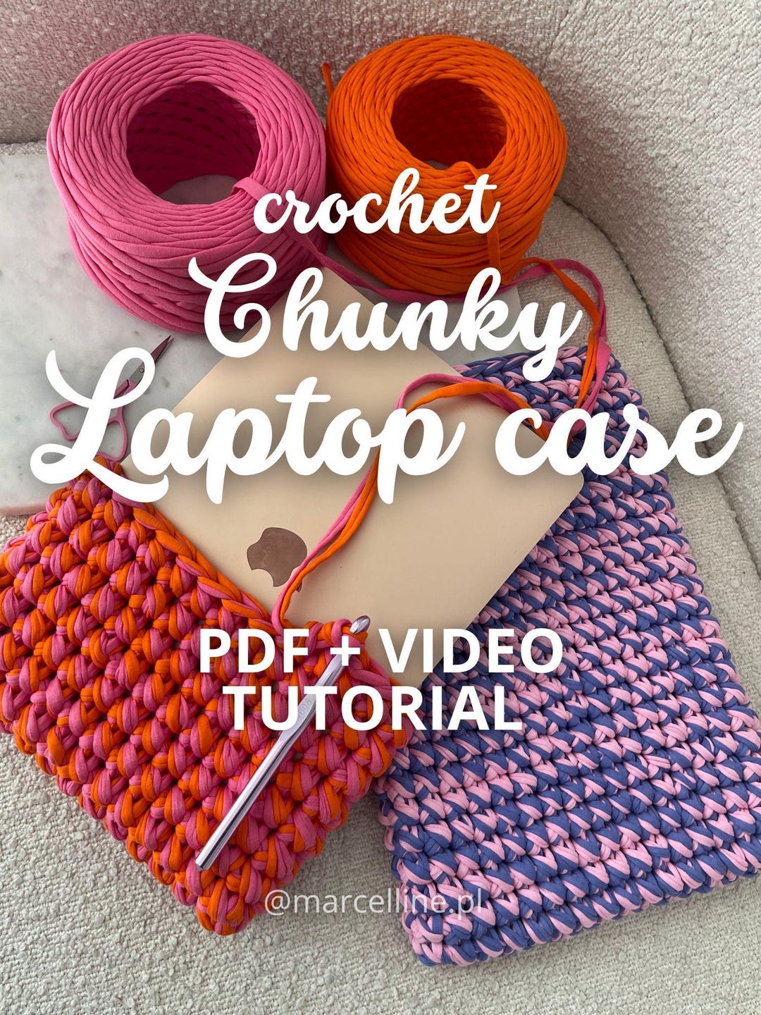 PDF Tutorial | Crochet Chunky MacBook Sleeve | iPad Case | CUSTOMIZABLE ...