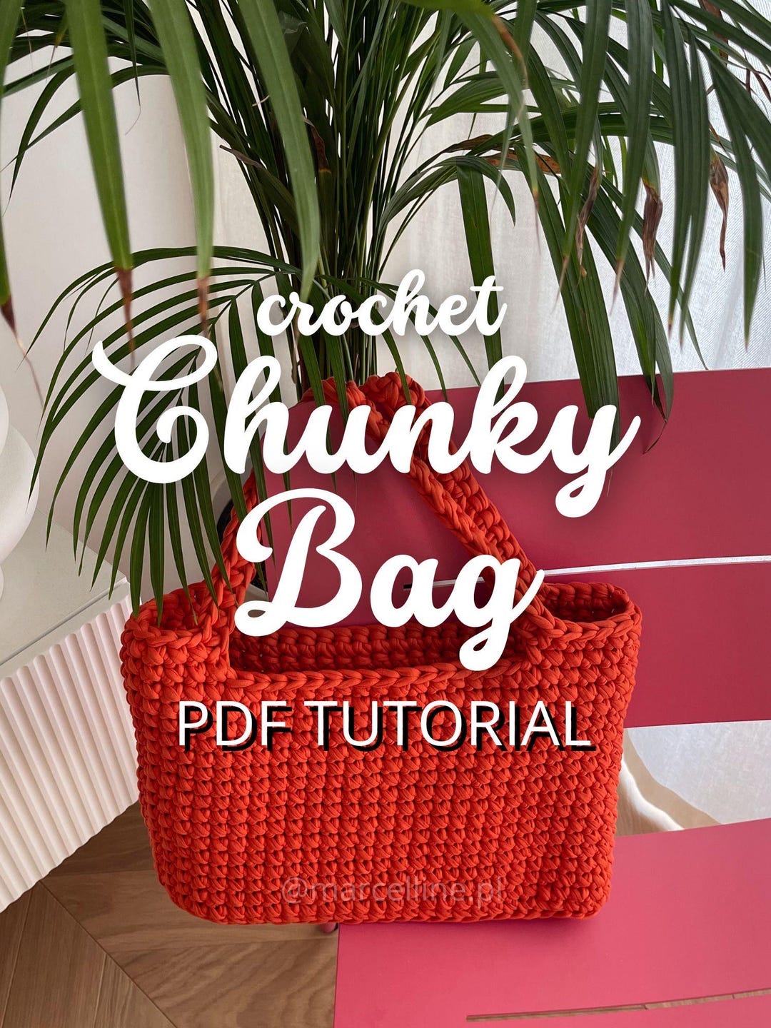 PDF Tutorial CROCHET Chunky Shopper Tote Bag | Yarn T-shirt | Easy to Follow | DIY Crochet ...