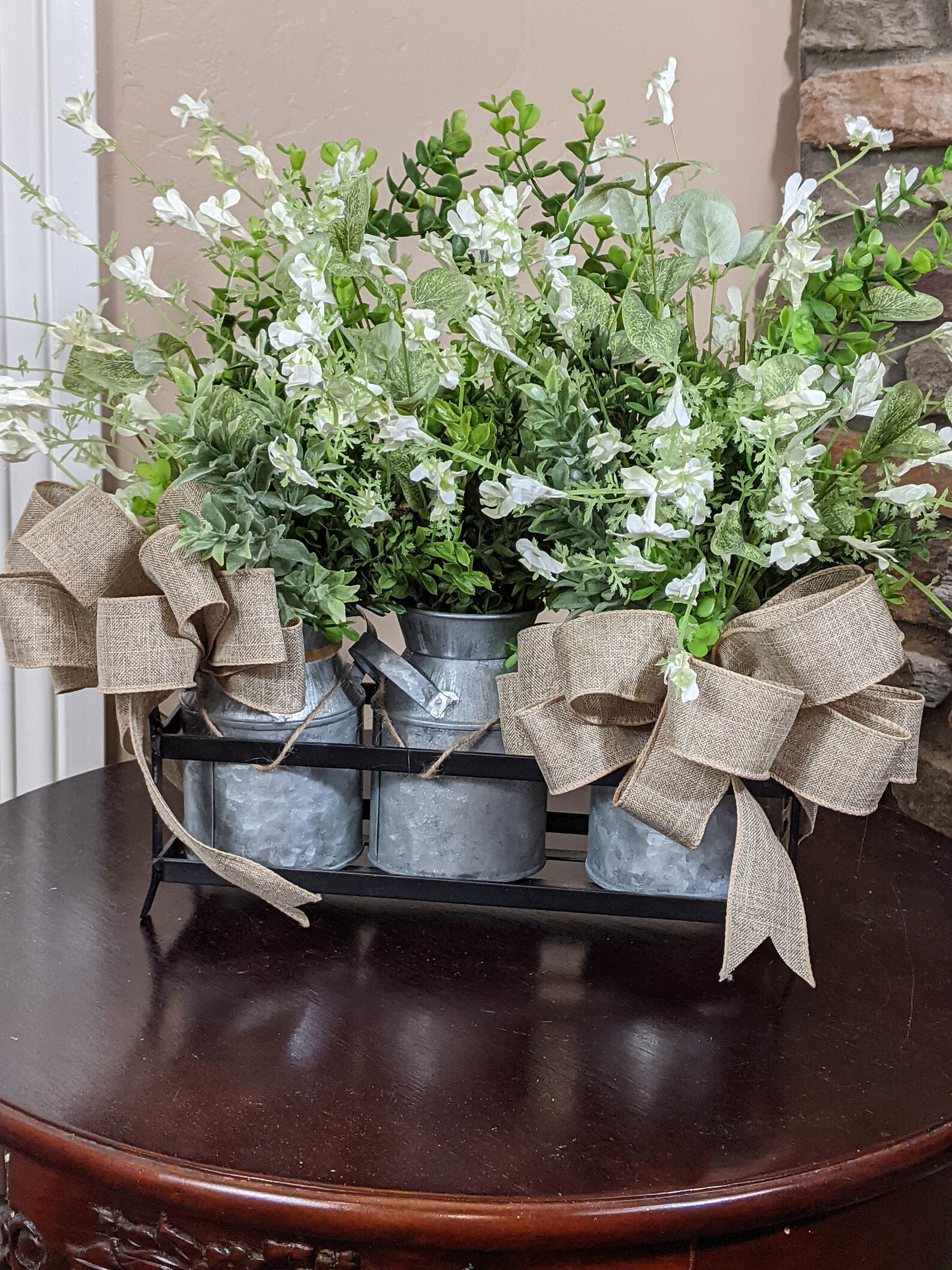 Boxwood Floral Arrangement Spring Floral Arrangement | Etsy