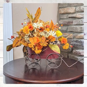 Fall Wagon Centerpiece | Fall Wagon Decor | Autumn Centerpiece | Fall ...