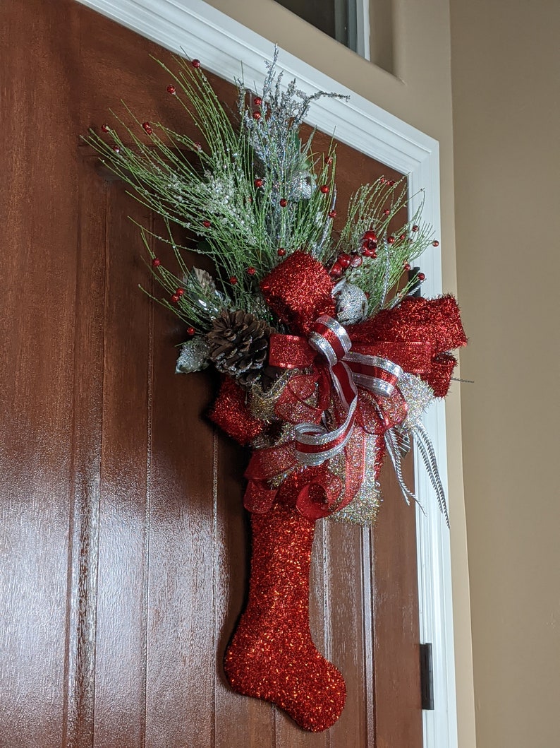 Christmas Wreath | Christmas Stocking Wreath | Holiday Wreath | D ...