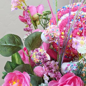 Summer Floral Ice Cream Cone Arrangement, Vanilla Ice Cream Cone ...