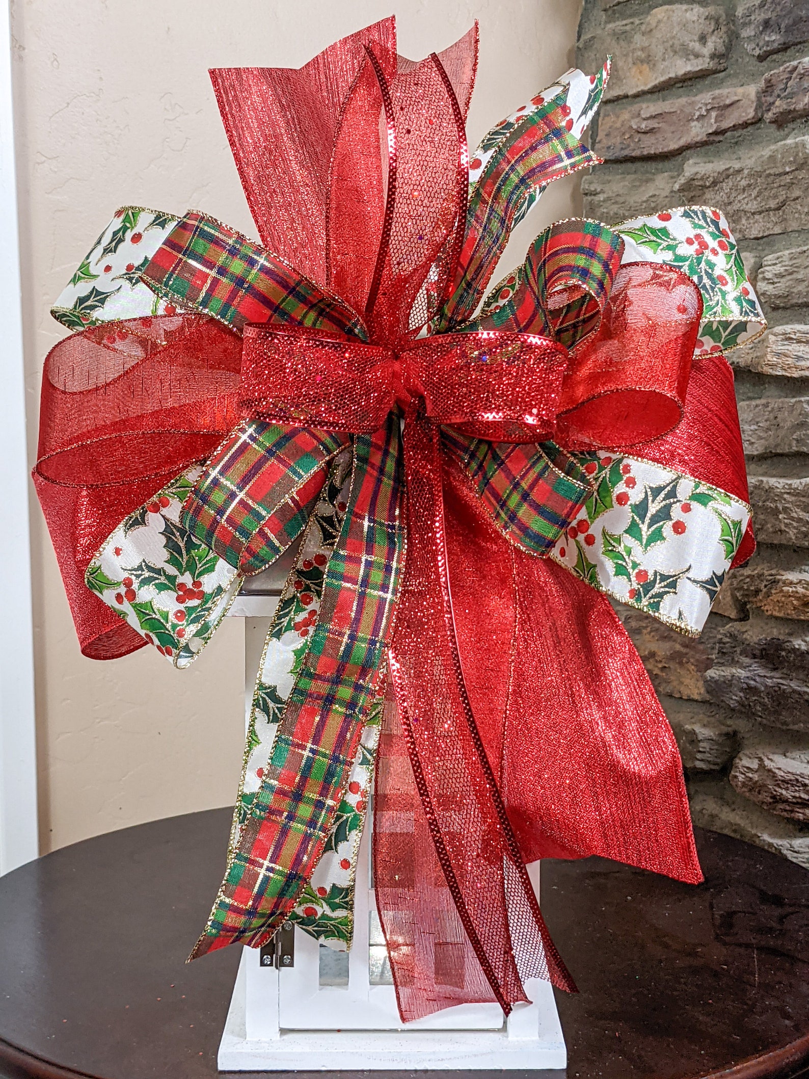 Set of 2 Christmas Bows Christmas Lantern Bows Holiday - Etsy