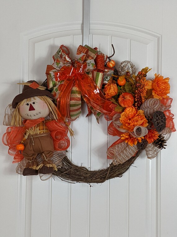 Fall Wreath Autumn Wreath Thanksgiving Wreath Boy | Etsy