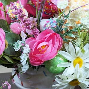 Summer Floral Ice Cream Cone Arrangement, Vanilla Ice Cream Cone ...