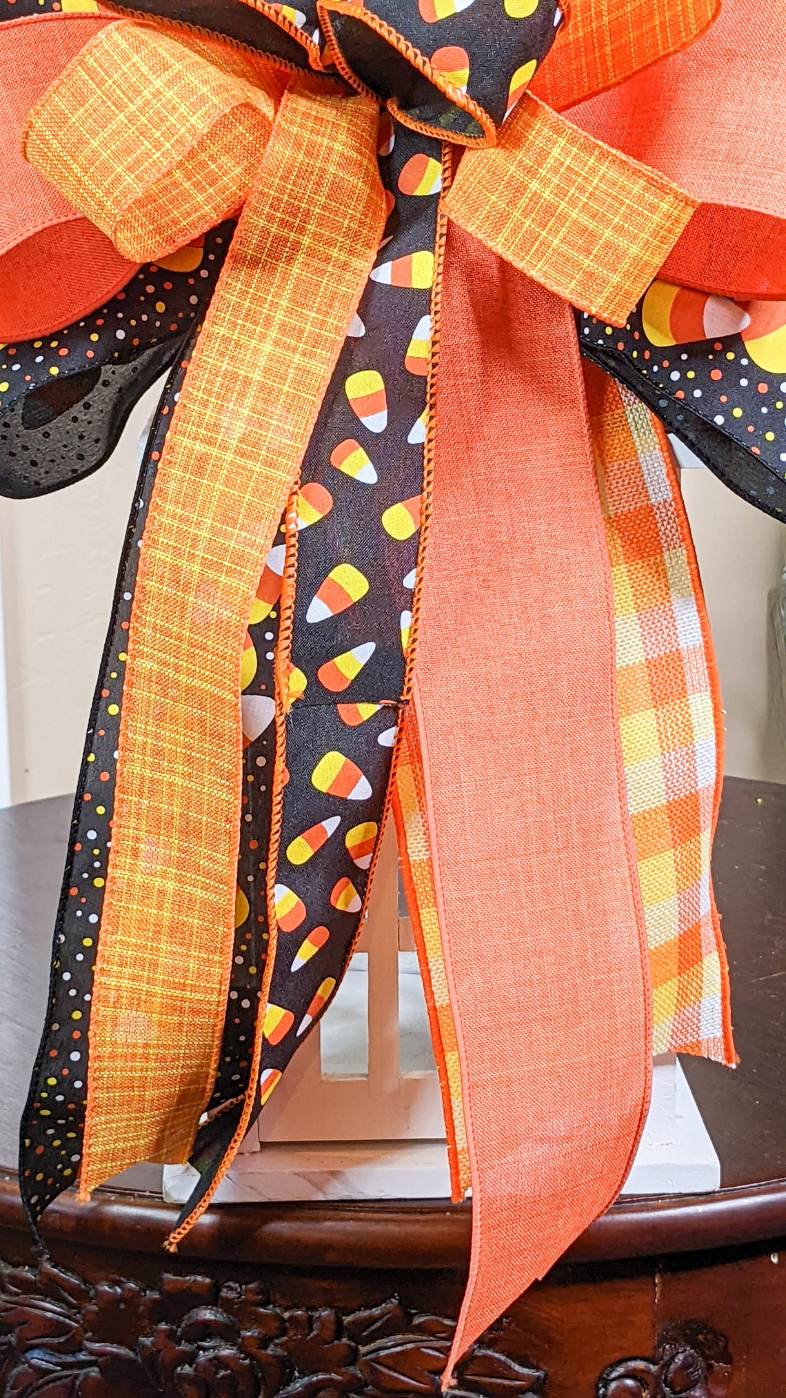 Candy Corn Halloween Lantern Bow Set, Halloween Bow (set of 2 ...