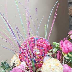 Summer Floral Ice Cream Cone Arrangement, Vanilla Ice Cream Cone ...