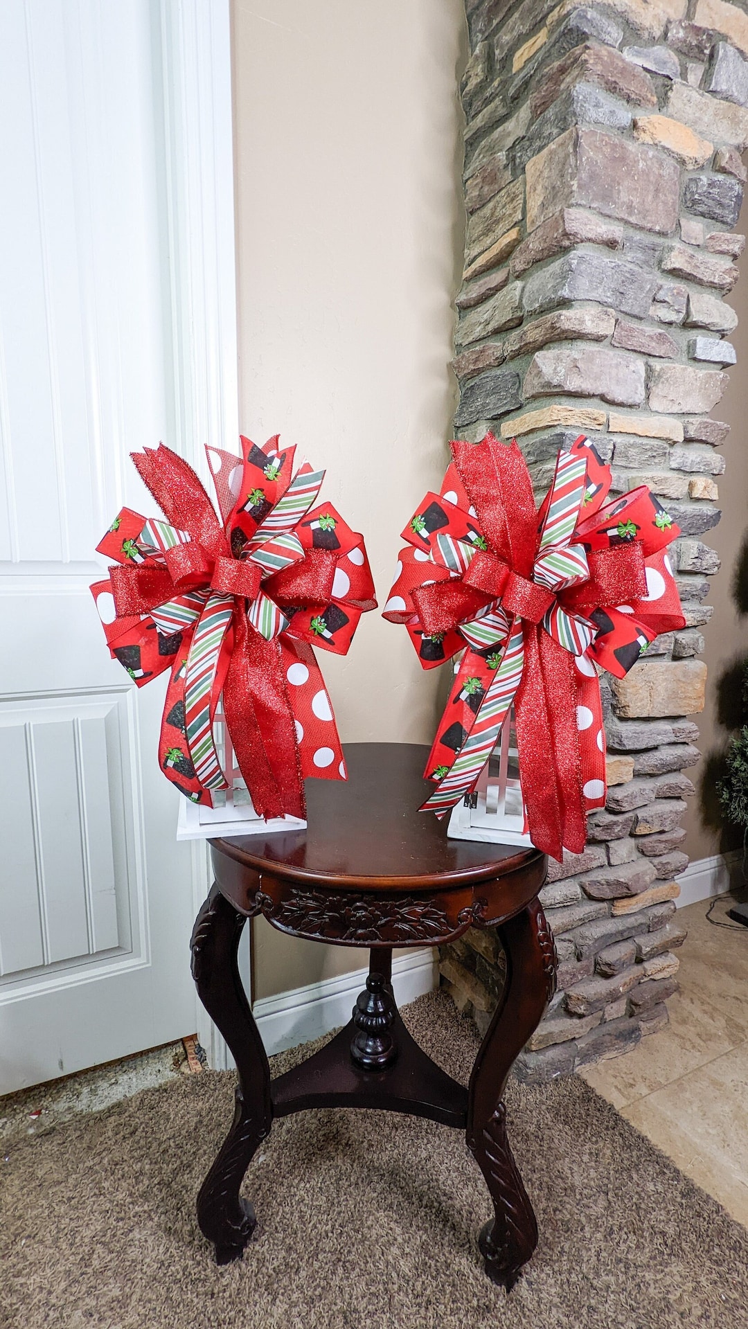 Christmas Wreath Bow Set | Christmas Bow (set of 2) | Christmas Present ...