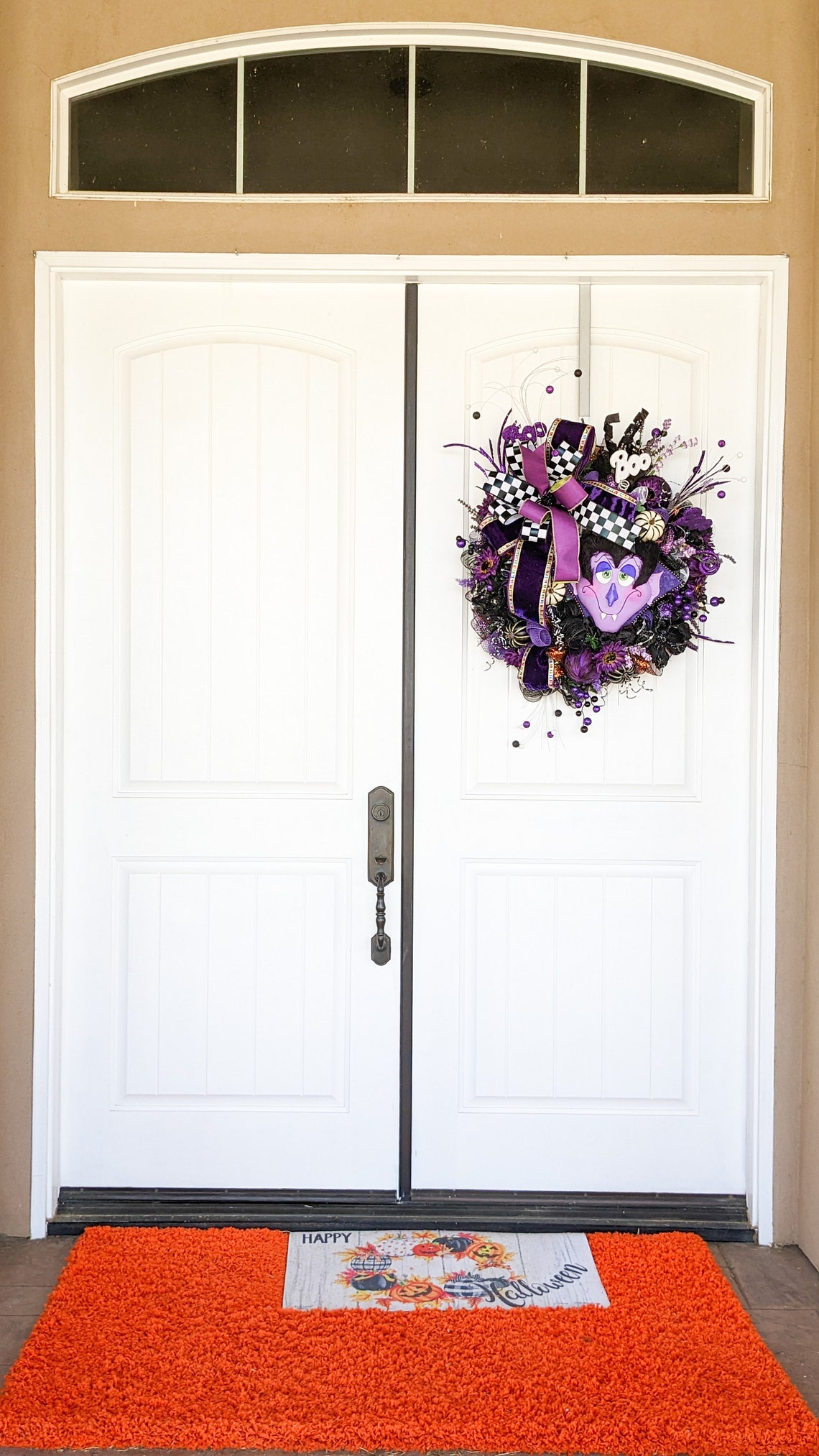 Extra Large Creepy Cute Vampire Halloween Wreath Vampire Wall - Etsy