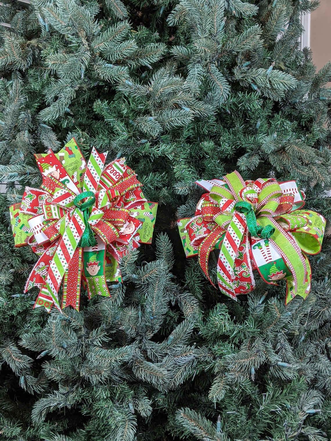 Christmas Wreath Bows Set of 2 Christmas Bows Christmas - Etsy
