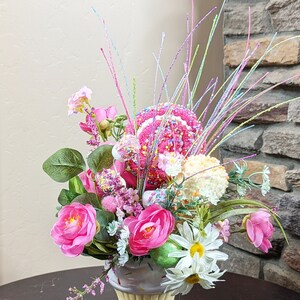 Summer Floral Ice Cream Cone Arrangement, Vanilla Ice Cream Cone ...