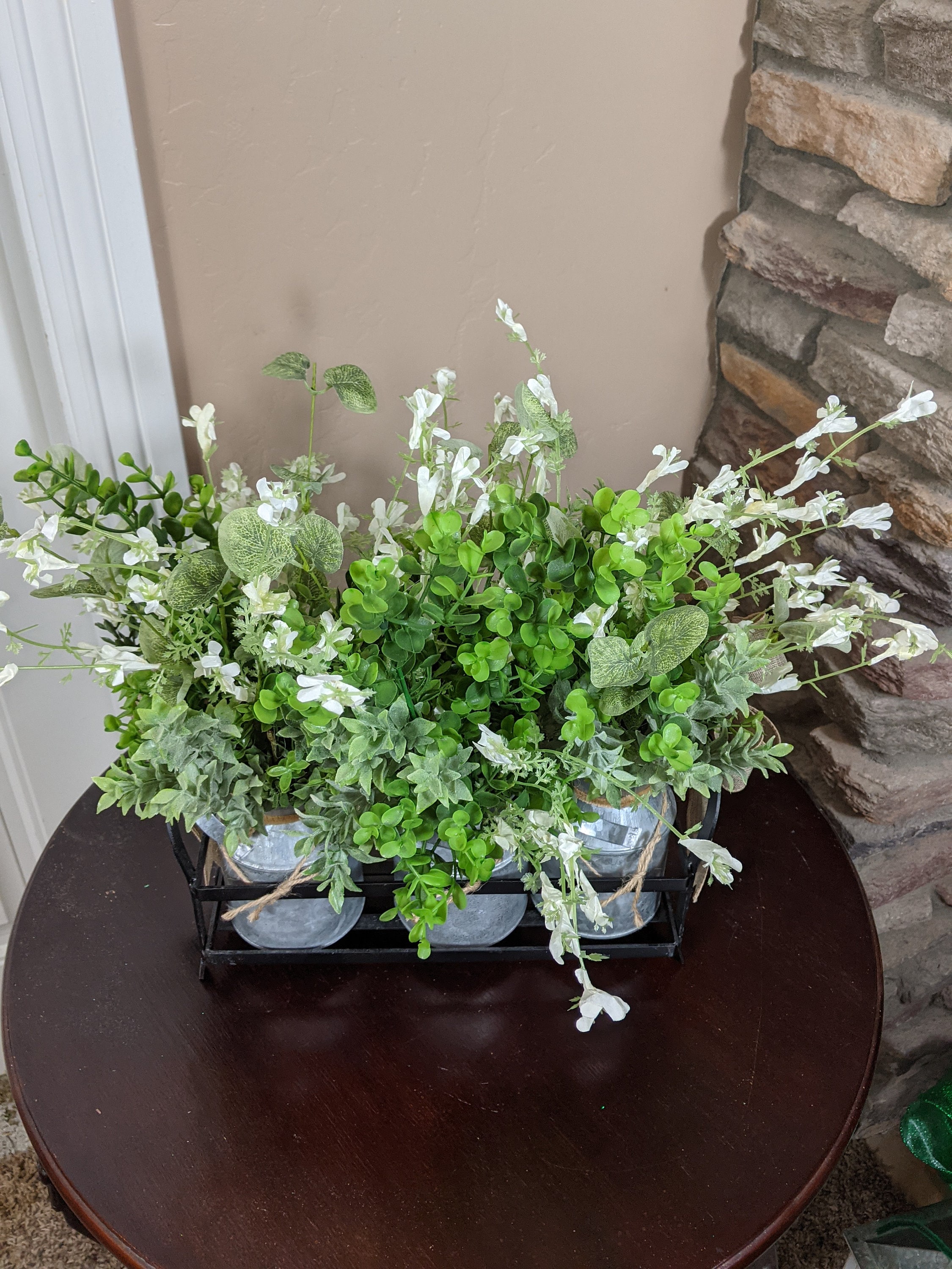 Boxwood Floral Arrangement Spring Floral Arrangement | Etsy