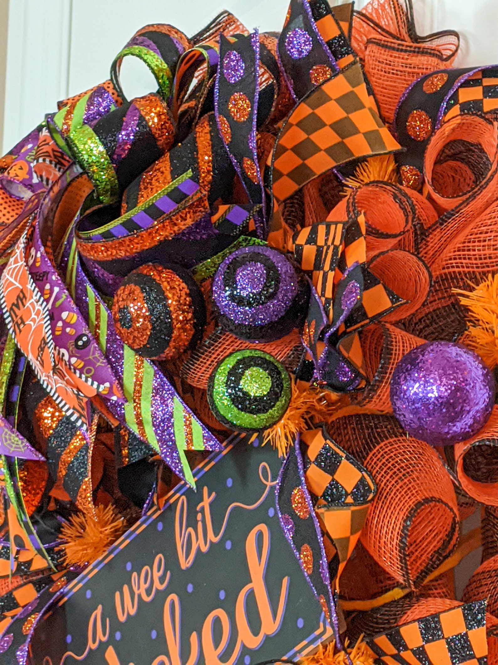 Large Halloween Wicked Wreath, Halloween Wreath, A Wee Bit Wicked ...