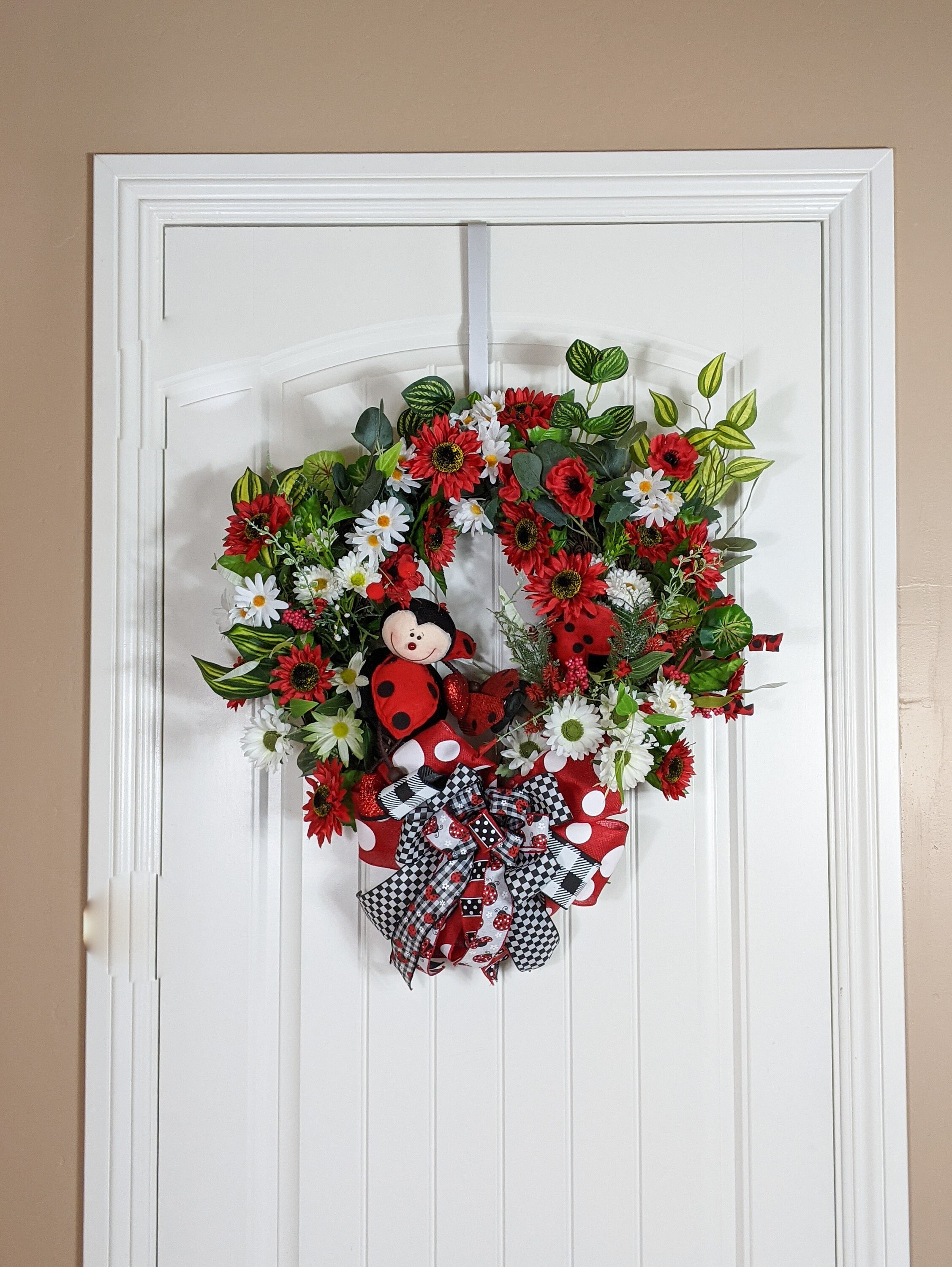 Ladybug Wreath Spring Wreath Summer Wreath Ladybug | Etsy