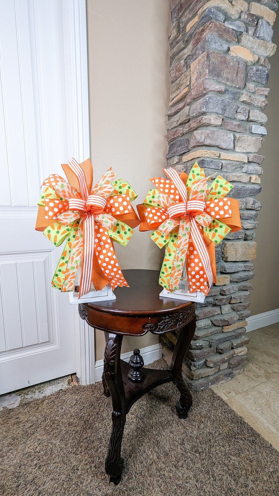 Easter Bow (set of 2) | Easter Lantern Bow Set | Easter Wreath Bow ...
