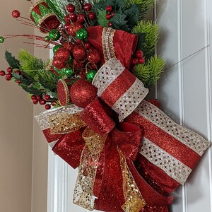 Christmas Wreath | Christmas Stocking Wreath | Holiday Wreath | D ...