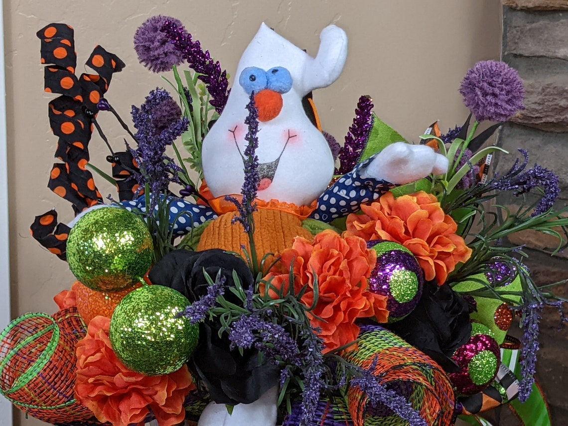 Halloween Ghost Centerpiece Fall Centerpiece Halloween | Etsy
