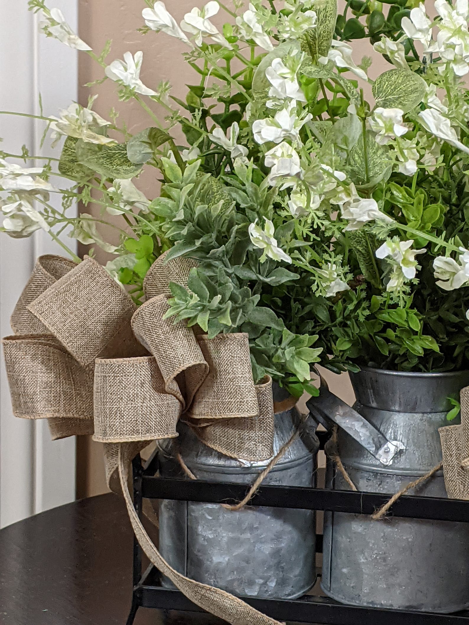 Boxwood Floral Arrangement Spring Floral Arrangement | Etsy