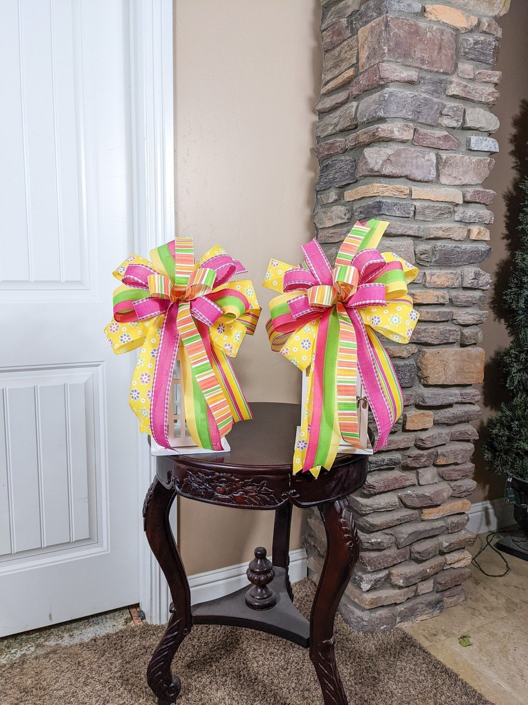 Easter Wreath Bow | Easter Bow (set of 2) | Easter Lantern Bow Set ...