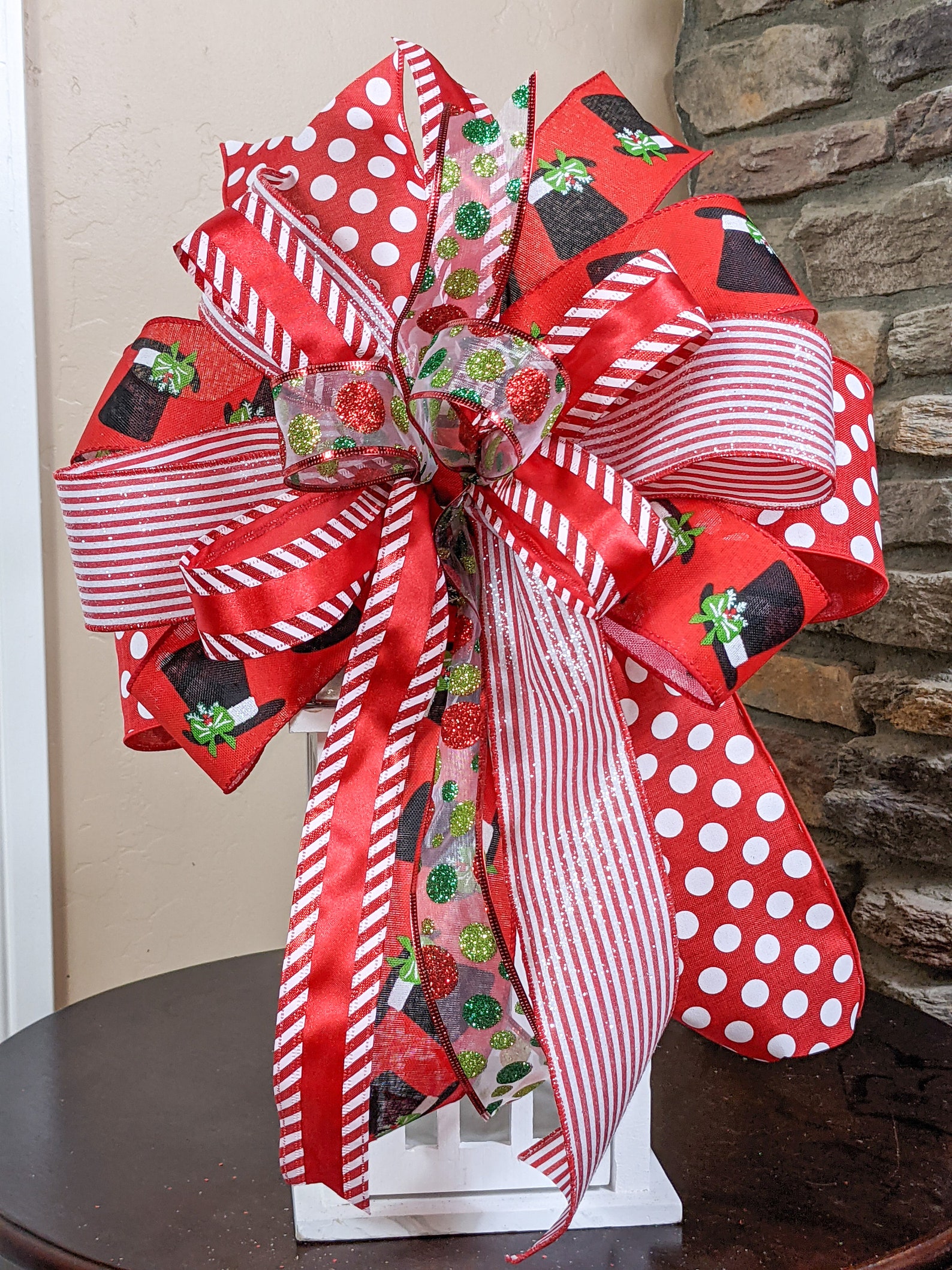 Set of 2 Christmas Bows Christmas Lantern Bows Holiday - Etsy