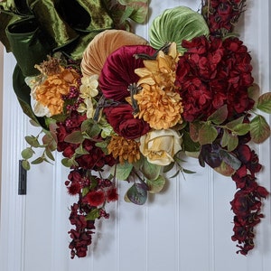 Velvet Pumpkin Fall Wreath Extra Large Fall Designer Wreath - Etsy