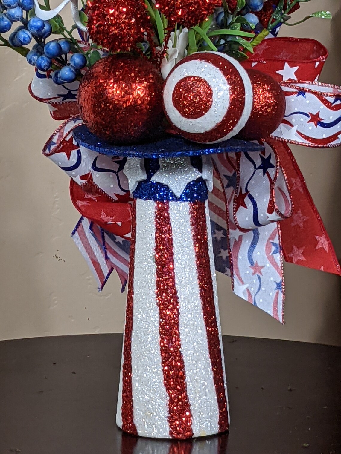 Patriotic Centerpiece Americana Arrangement Patriotic | Etsy