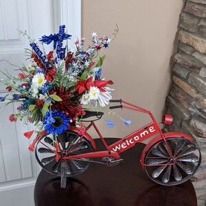 Patriotic Centerpiece Americana Centerpiece Patriotic Red Bicycle ...