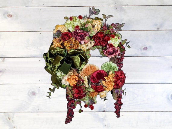 Velvet Pumpkin Fall Wreath Extra Large Fall Designer Wreath - Etsy