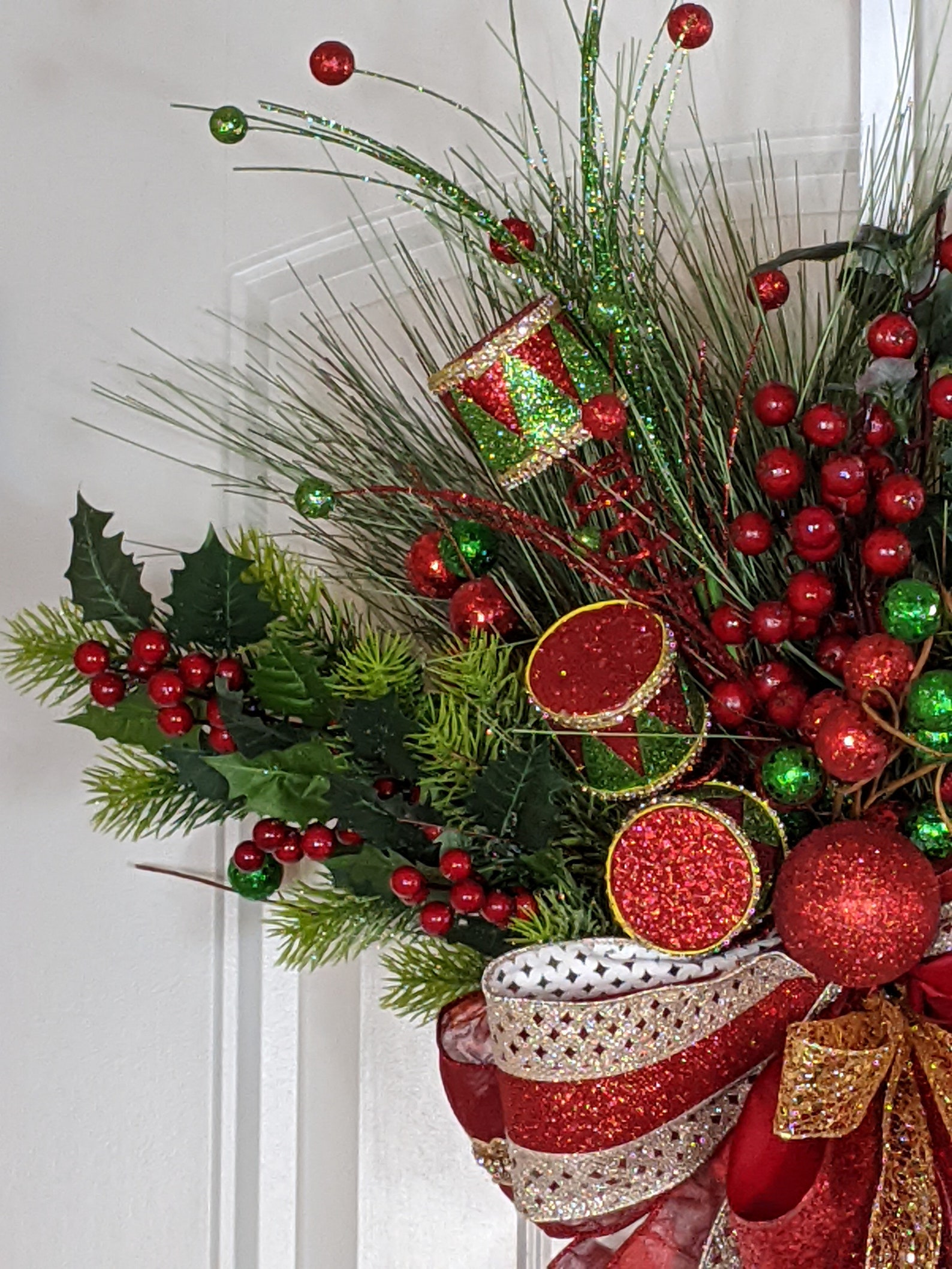 Christmas Wreath | Christmas Stocking Wreath | Holiday Wreath | D ...