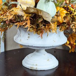 Rustic Fall Centerpiece -- Sage & Green Pumpkins, Autumn Table Decor ...