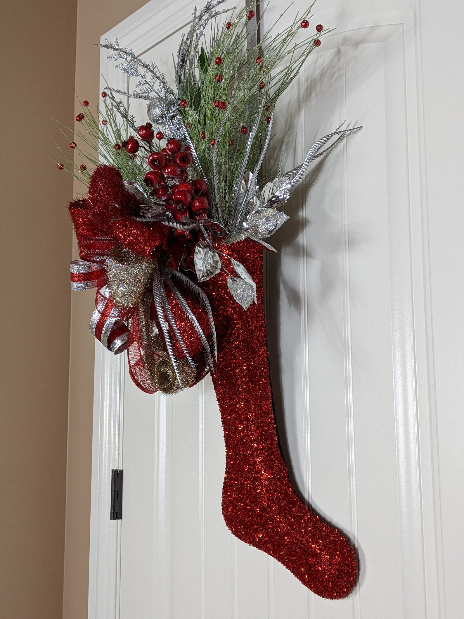 Christmas Wreath | Christmas Stocking Wreath | Holiday Wreath | D ...