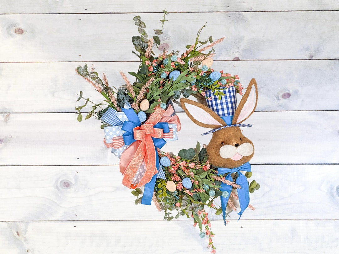 Easter Bunny Wreath Easter Wreath Spring Wreath Front Door Wreath - Etsy