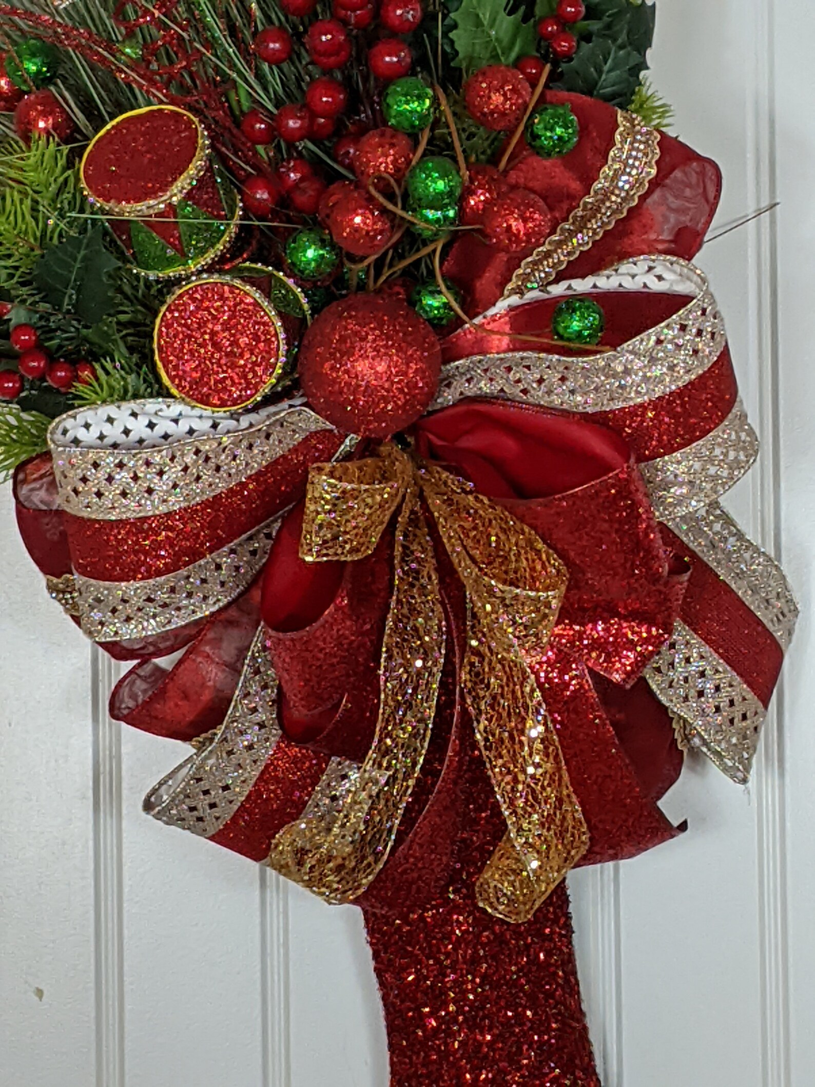 Christmas Wreath | Christmas Stocking Wreath | Holiday Wreath | D ...